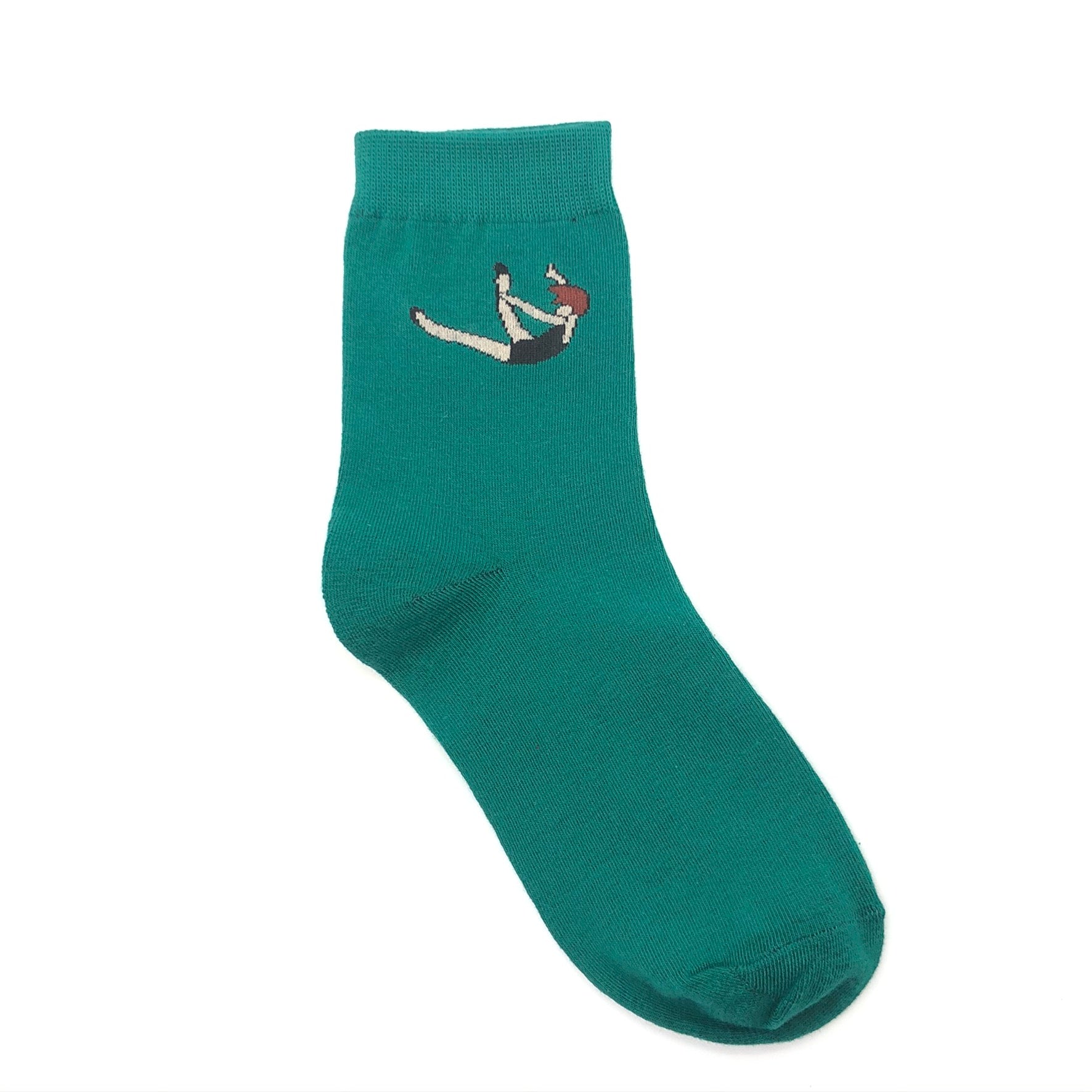 Green Socks with funky high jump Gymnastic graphic – Chili fashion ...